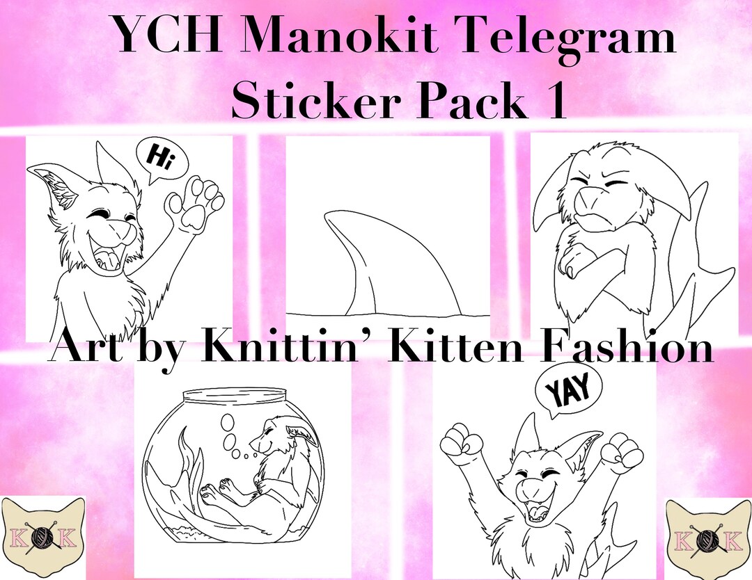 Manokit Telegram/ Discord YCH Digital Stickers #1 - Etsy