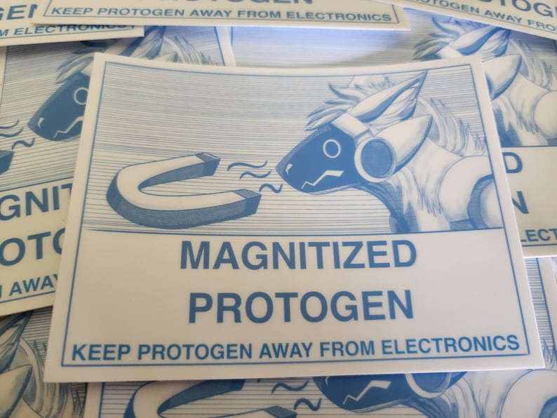 Magnitized Protogen Fake/ Decorative Only Hazmat Sign Sticker - Etsy