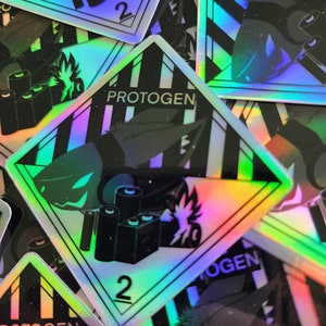 Lithium Battery Warning Protogen Hazmat Sign Holographic Sticker (fake ...