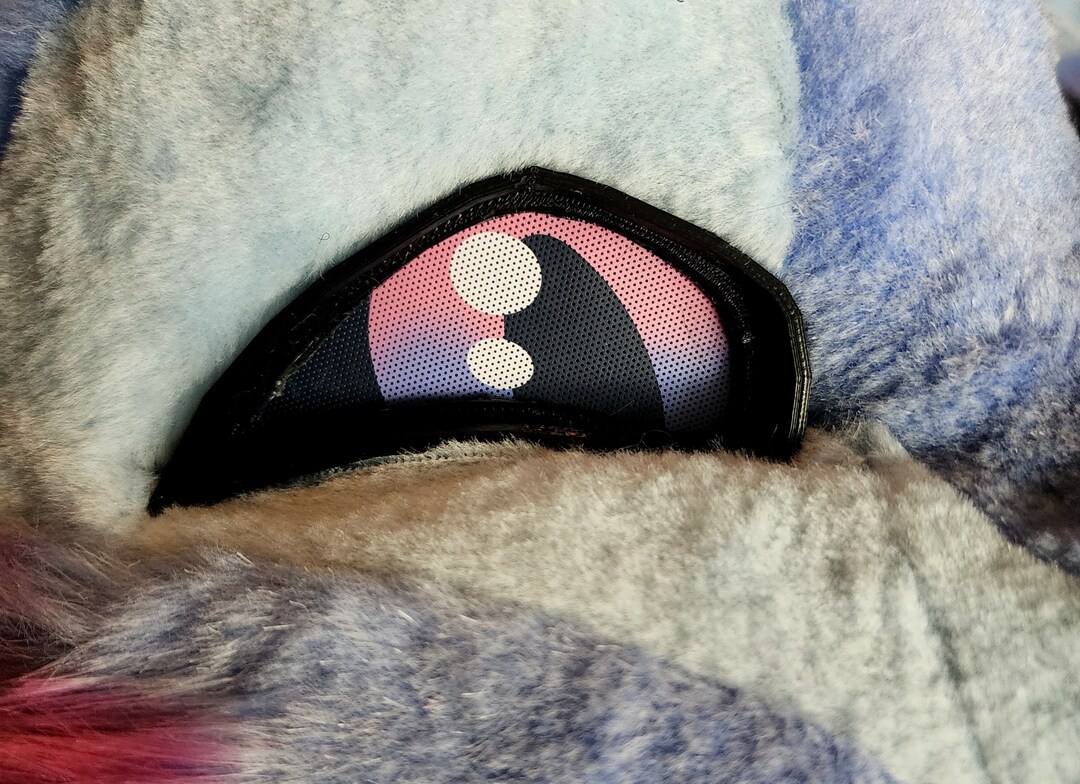 Sublimated Custom Eyes Mesh for Fursuits With Black Backing (mesh Only ...