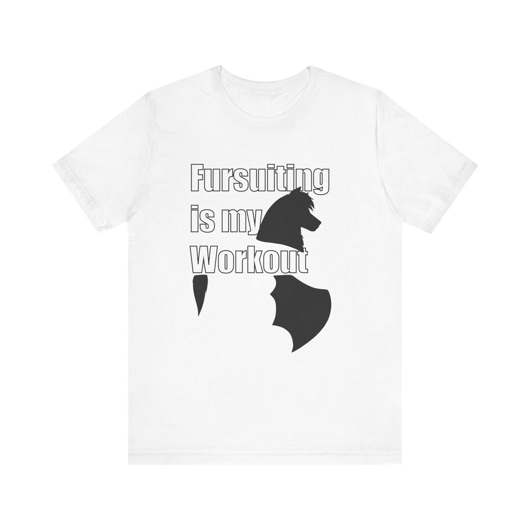 Dog Bat Fursona "fursuiting is My Workout" Jersey Short Sleeve Tee - Etsy
