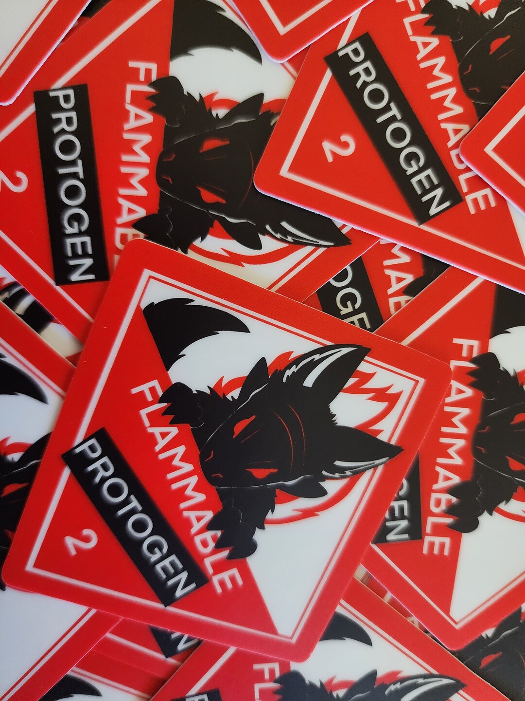 Flammable Protogen Hazmat Sign Sticker - Etsy