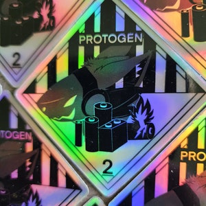 Lithium Battery Warning Protogen Hazmat Sign Holographic Sticker (fake ...