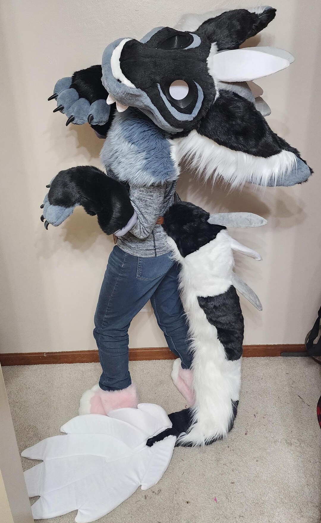 Cosmic the Dutch Angel Dragon Partial Premade Fursuit (head, Hand Paws ...