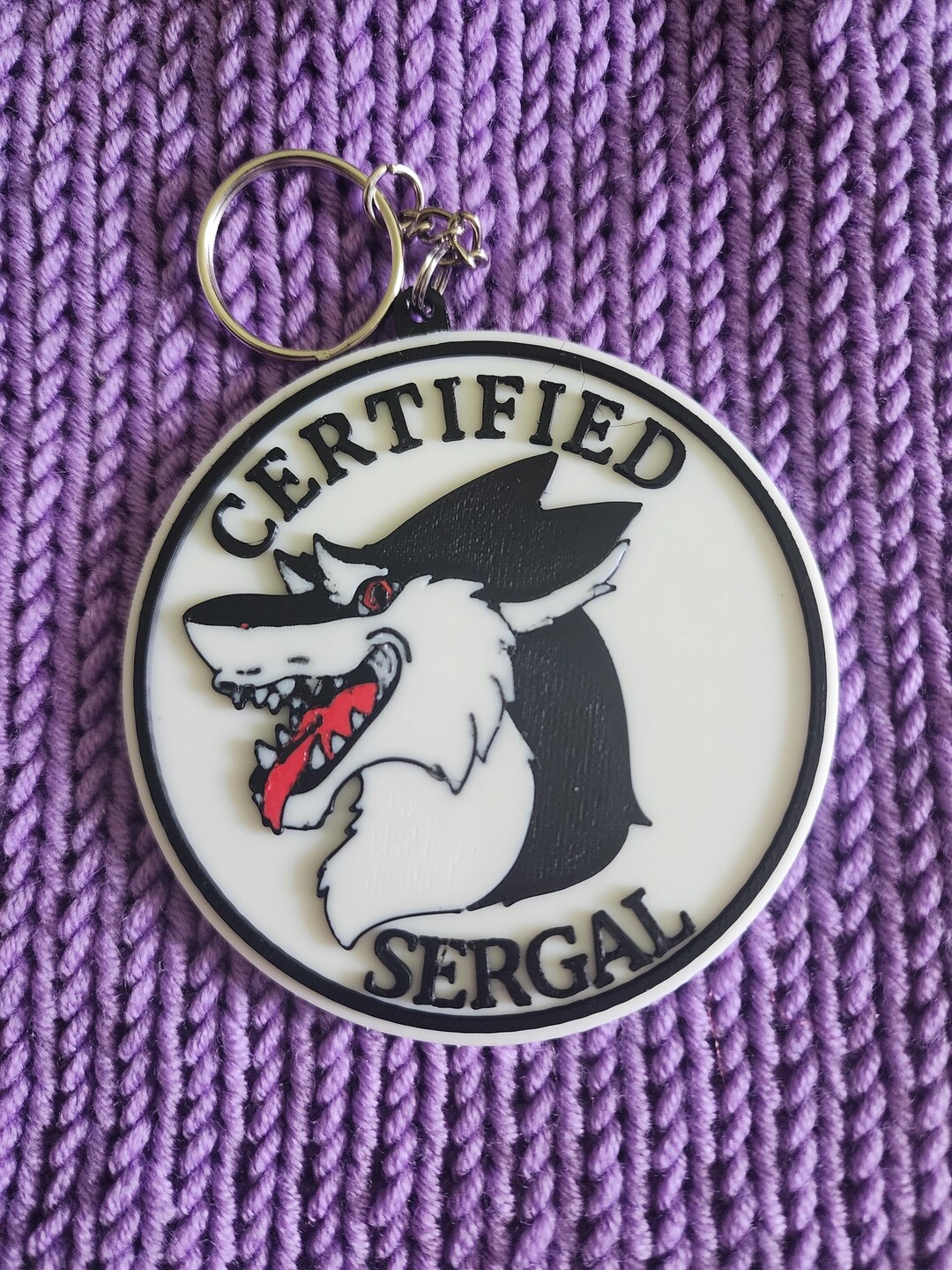 3.5 Inch "certified Sergal" Keychain / Furry Keychain / Fursona ...