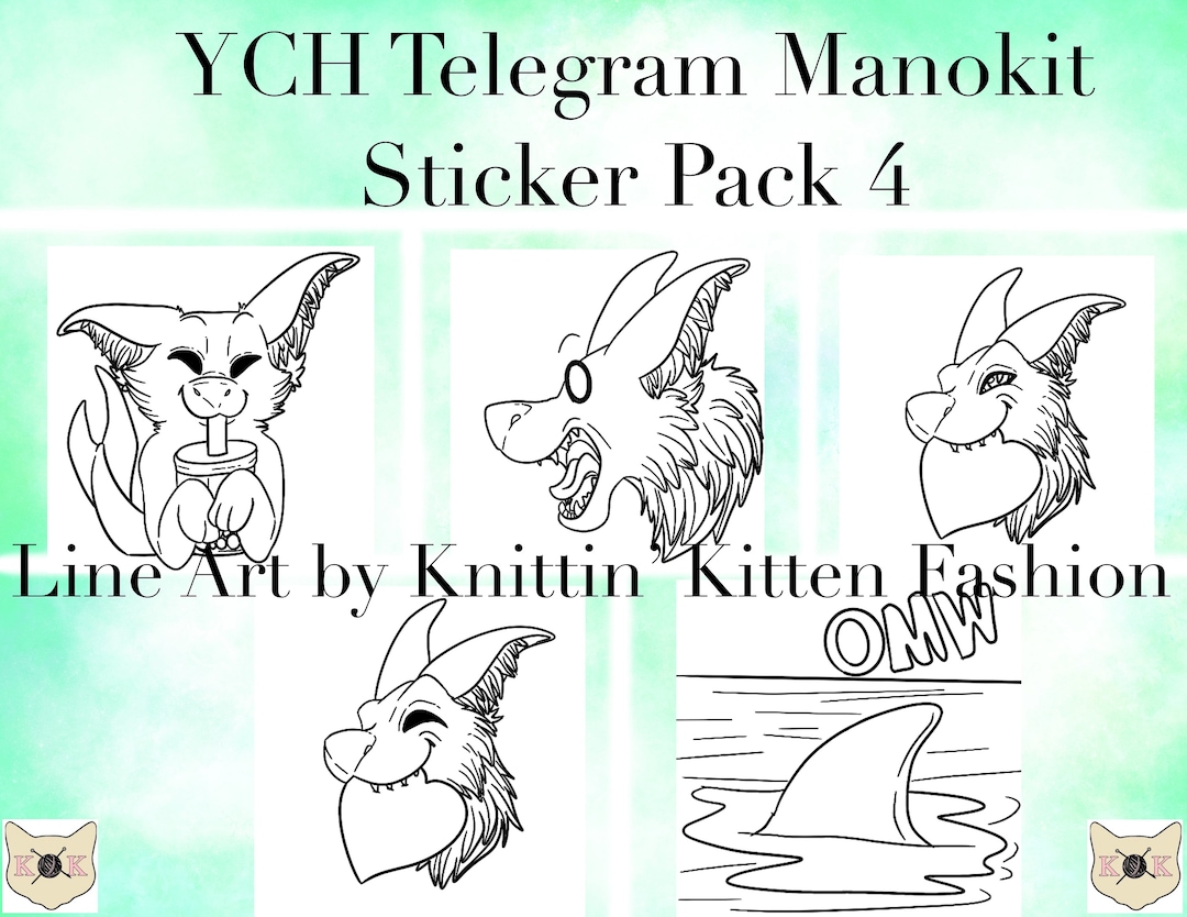 Manokit Telegram/ Discord YCH Digital Stickers #4 - Etsy