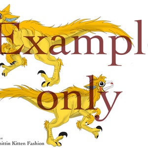 Raptor/dinosaur Furry Fursona Reference Sheet/template - Etsy