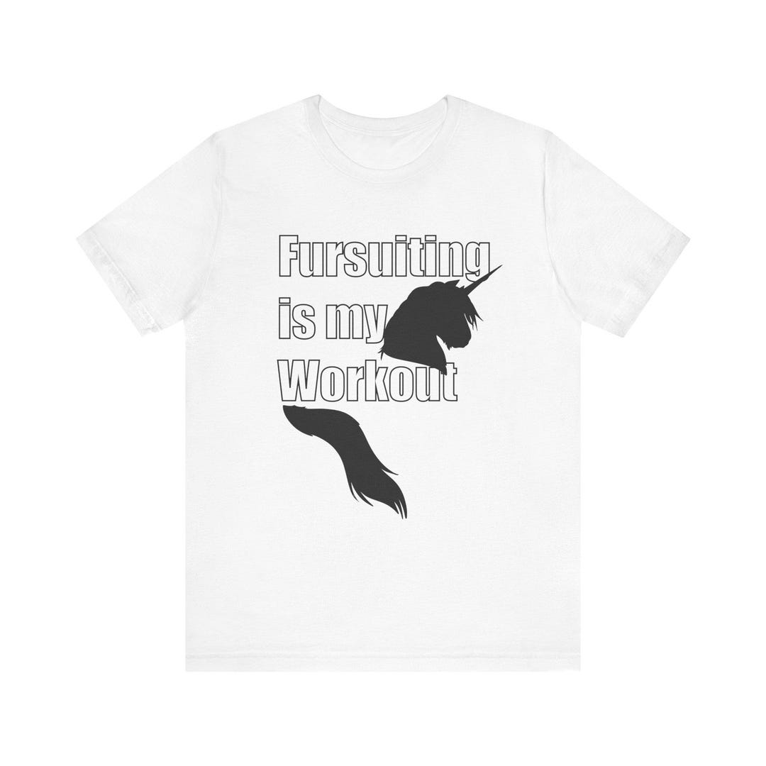 Unicorn Fursona "fursuiting is My Workout" Jersey Short Sleeve Tee - Etsy