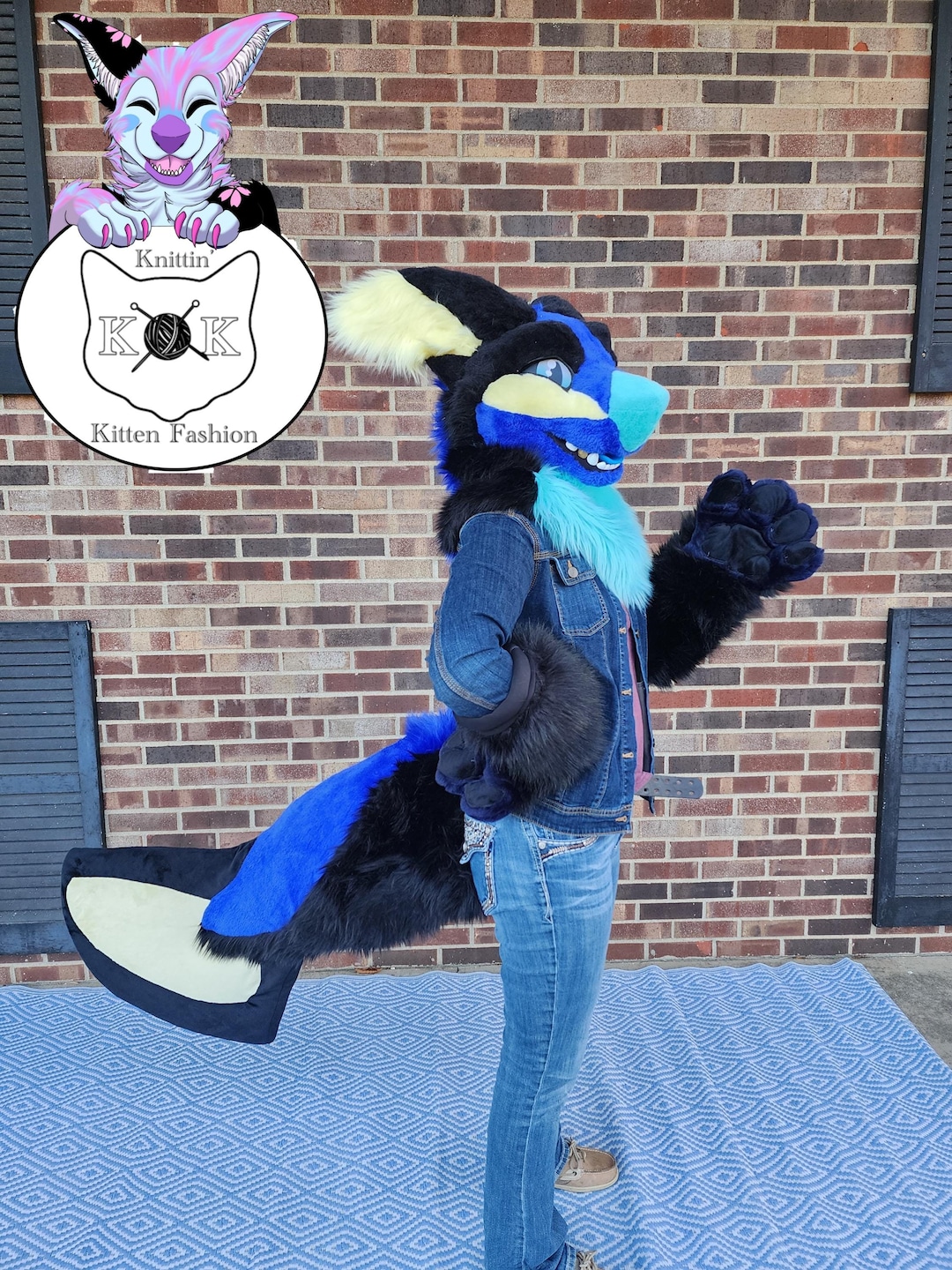Dory the Manokit (fursuit Head, Half Sleeve Puffy Hand Paws, Blue Tang ...