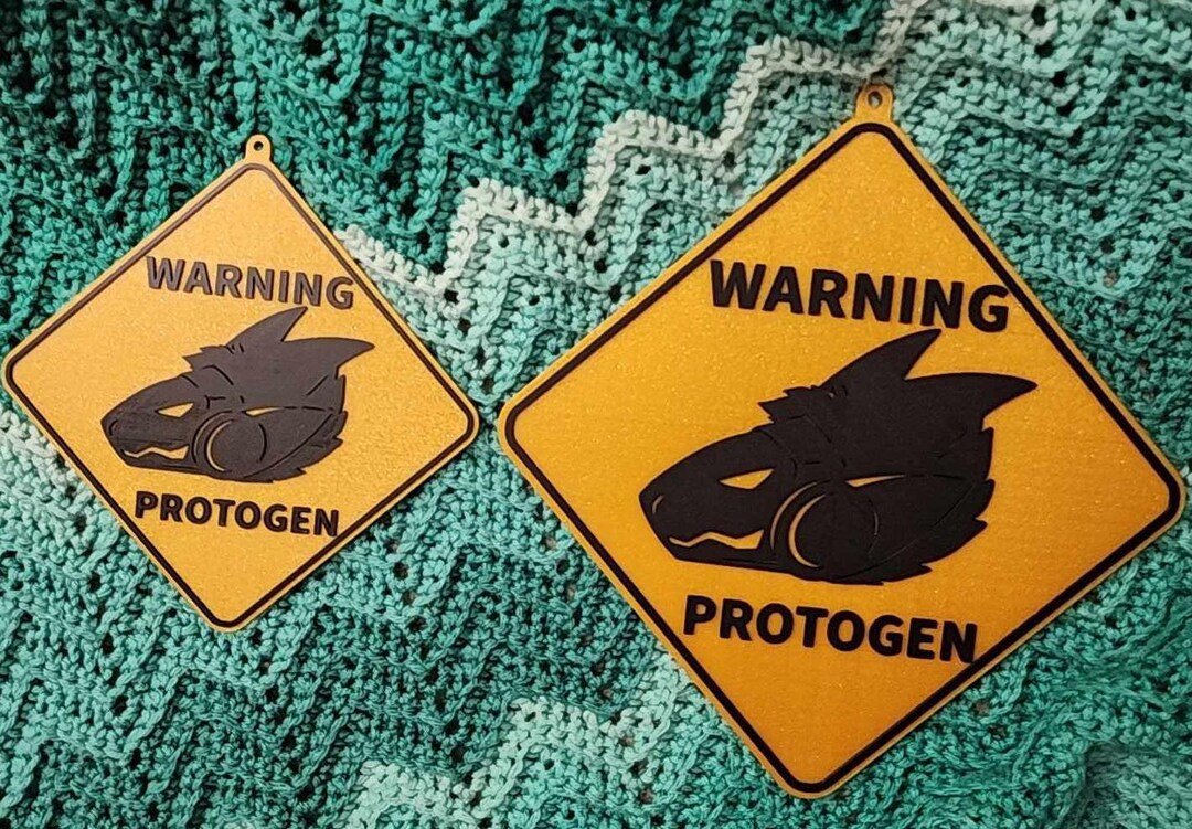 Warning Protogen Sign 3d Printed (2 Sizes) - Etsy