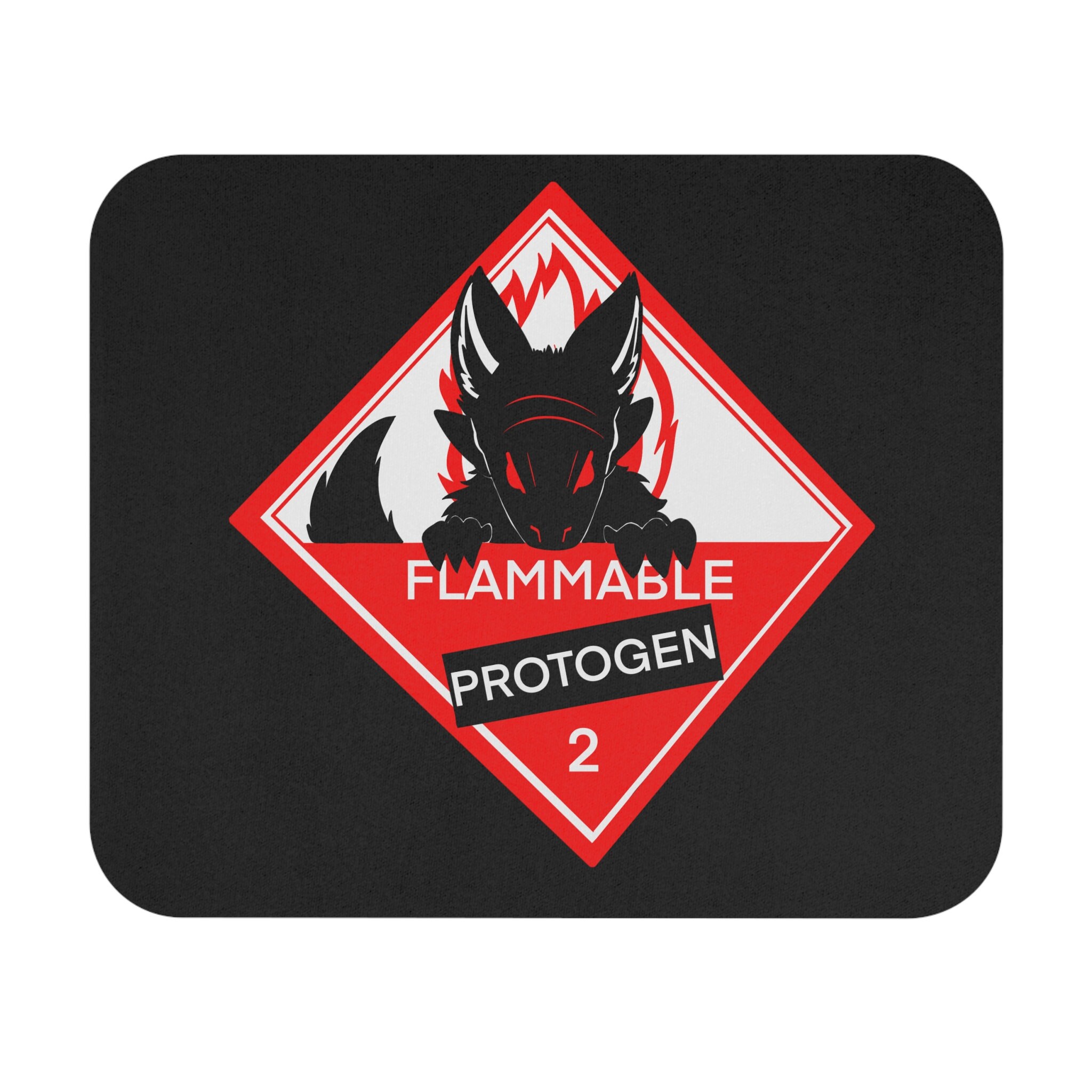 Protogen Flammable Warning Fun Designed Mouse Pad (rectangle) - Etsy