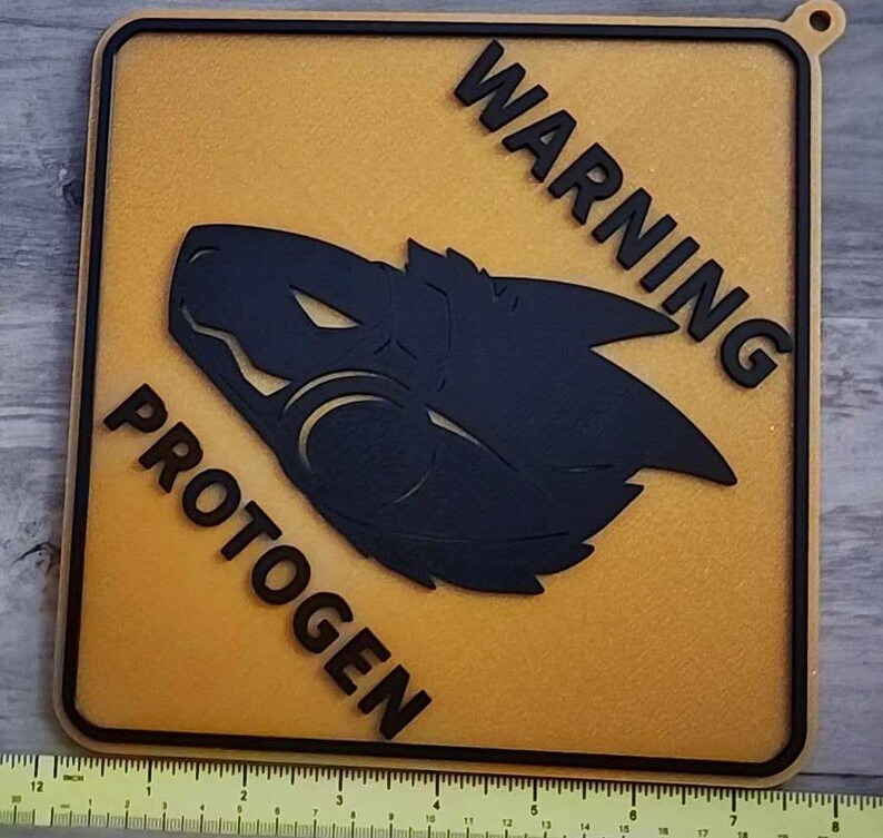 Warning Protogen Sign 3d Printed (2 Sizes) - Etsy