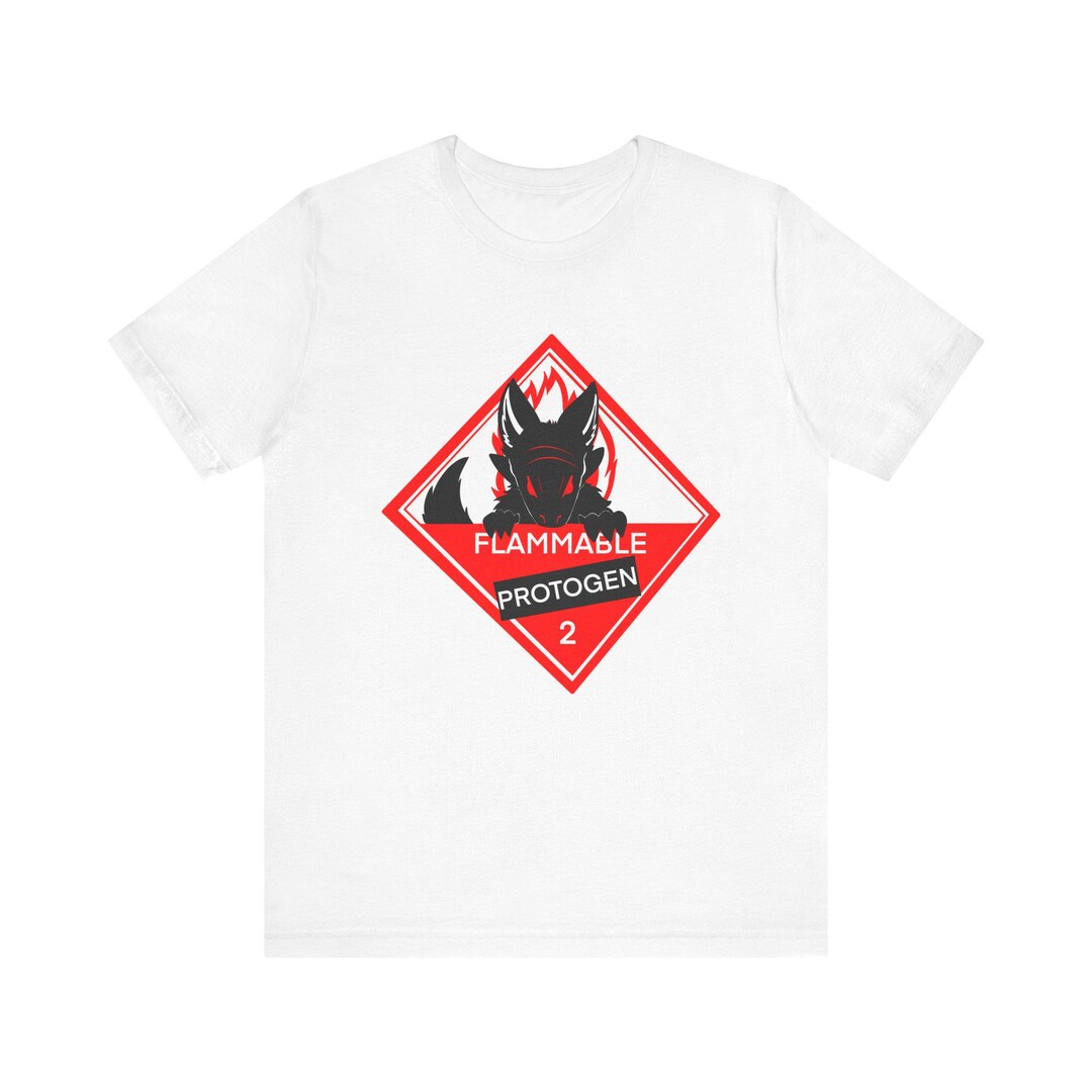 Protogen Flammable Warning Fun Art T Shirt - Etsy