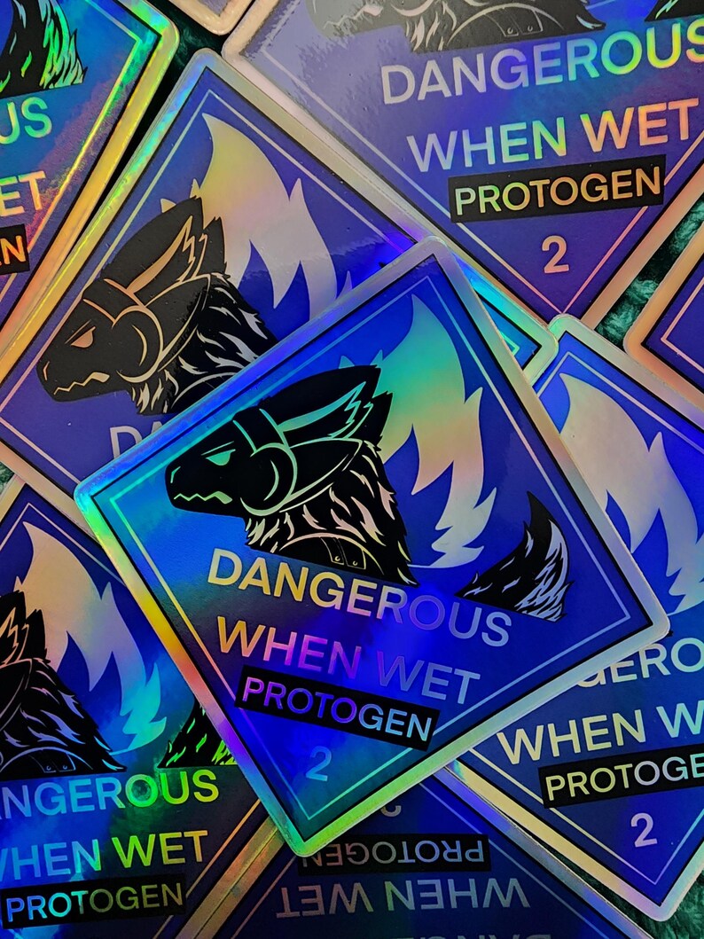 Dangerous When Wet Protogen Hazmat Sign Sticker - Etsy