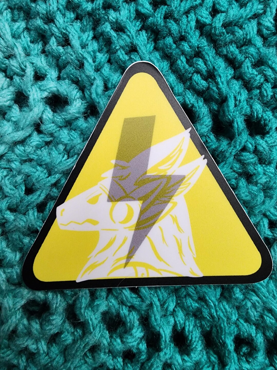 Shock Warning Protogen Hazmat Sign Holographic Sticker (fake Hazmat ...