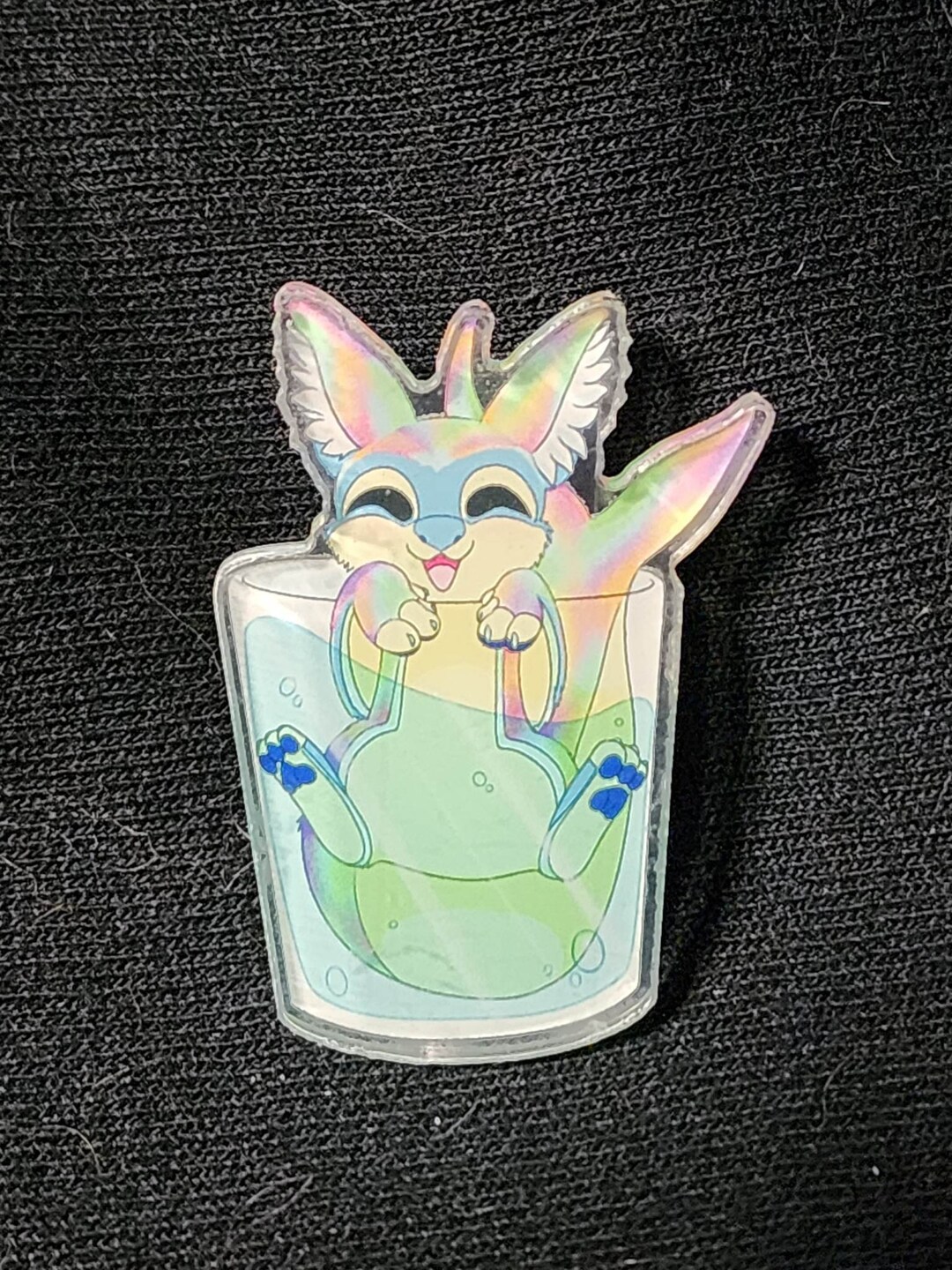 Cute Rainbow Manokit in Cup1.75in Acrylic Pin - Etsy