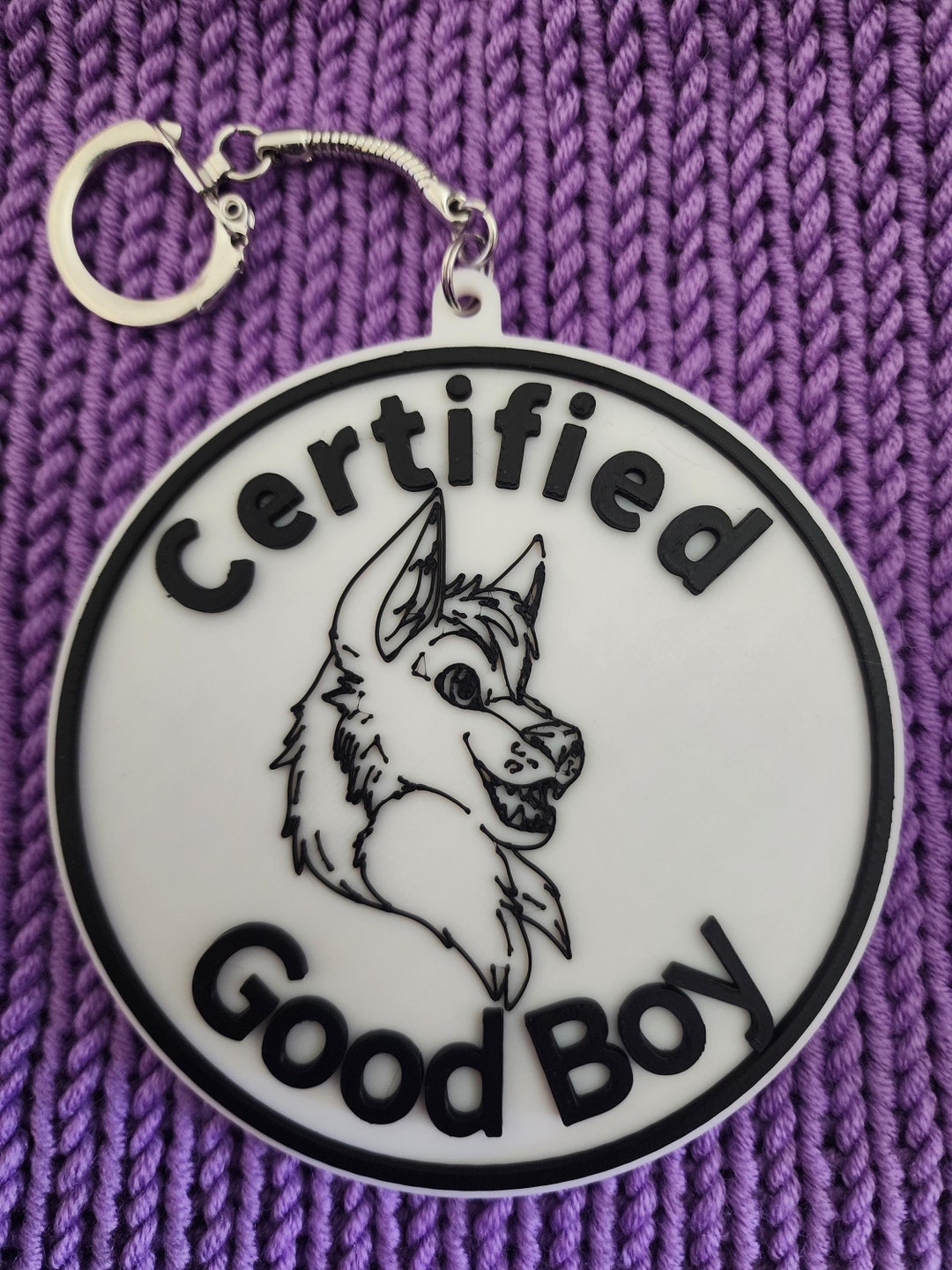 4 Inch "certified Good Boy" Dog, Wolf, Fox, Canine Keychain / Furry ...