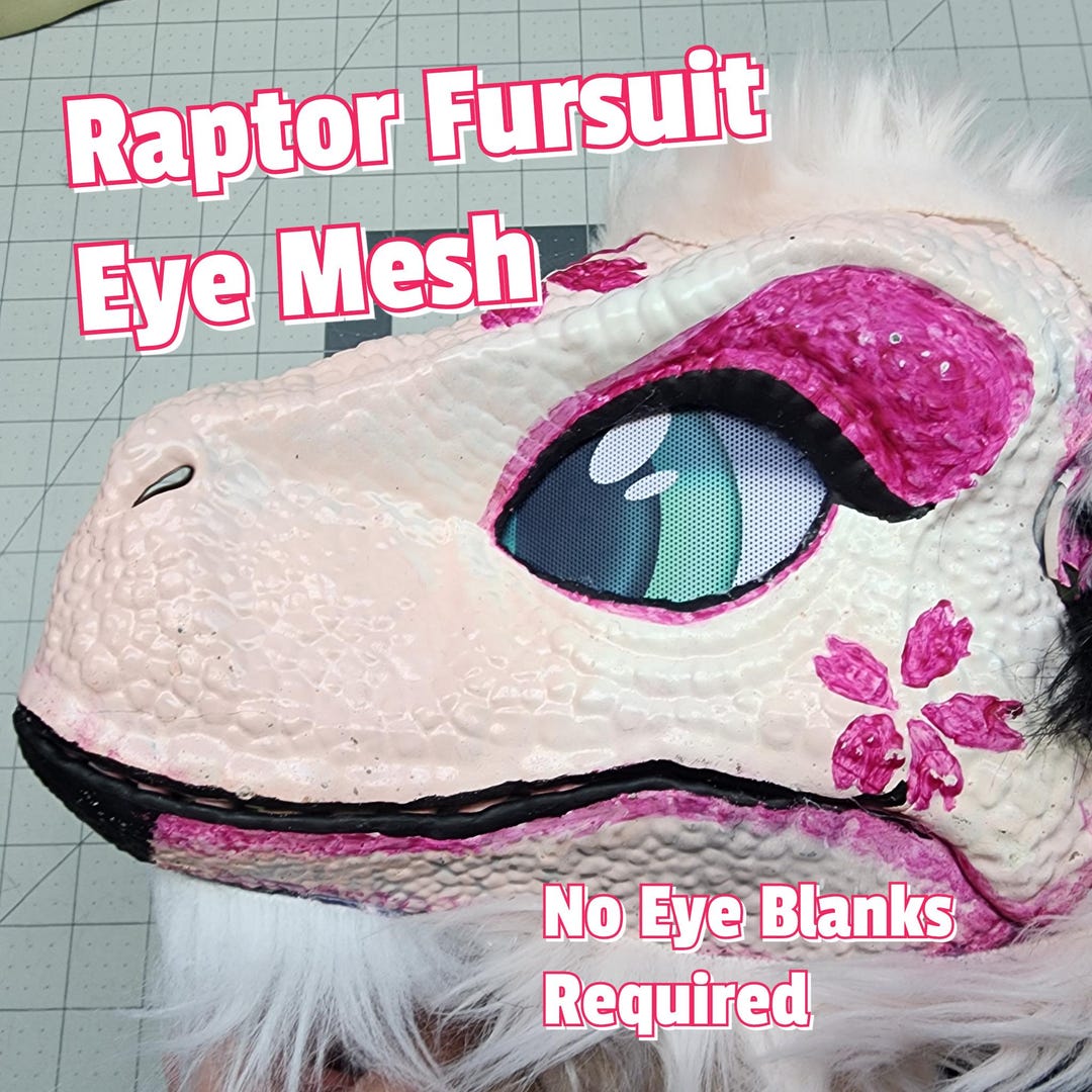 Sublimated Follow-me Raptor and Dinosaur Eye Mesh for Fursuits (mesh ...