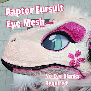 Sublimated Follow-me Raptor and Dinosaur Eye Mesh for Fursuits (mesh ...