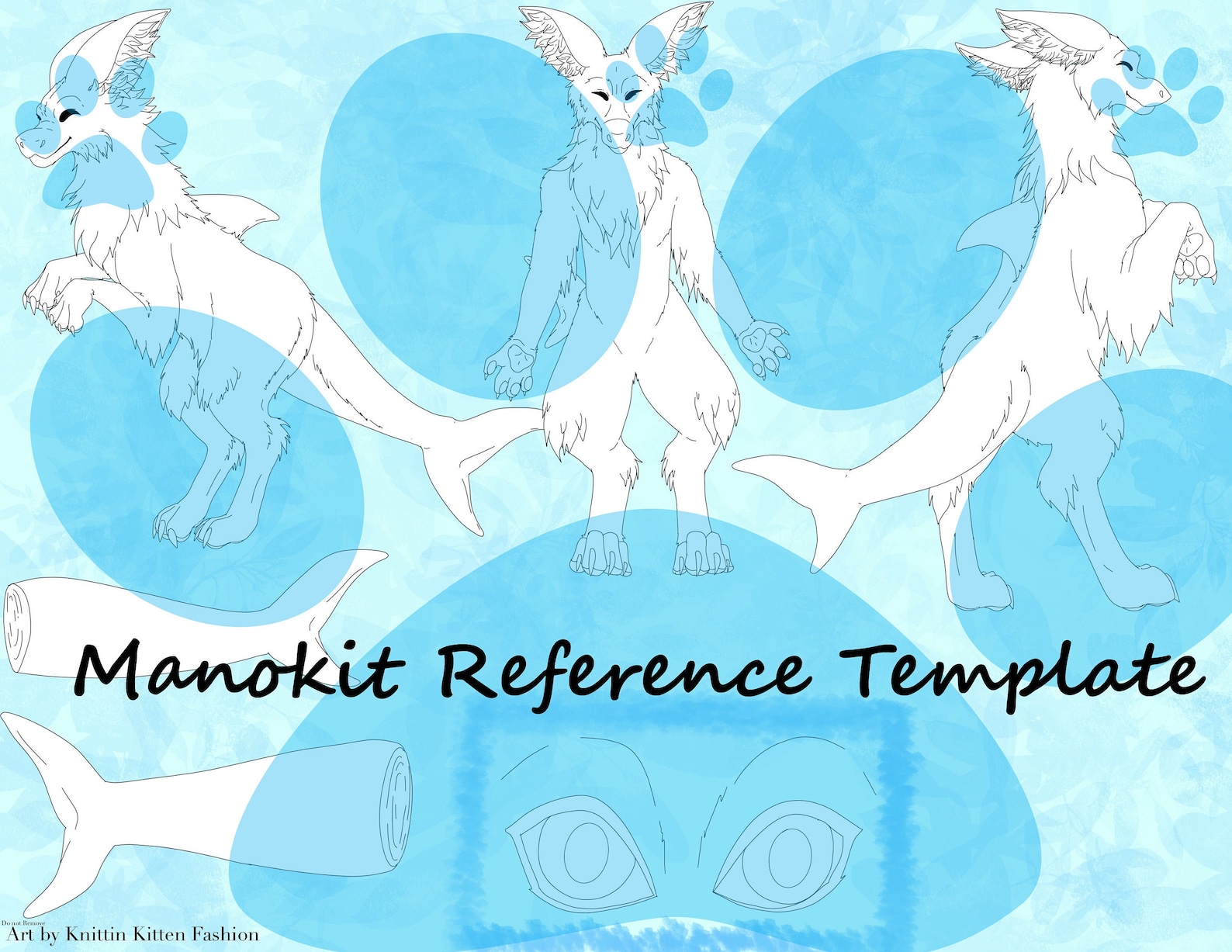 Manokit Furry Fursona Reference Sheet Template | Etsy