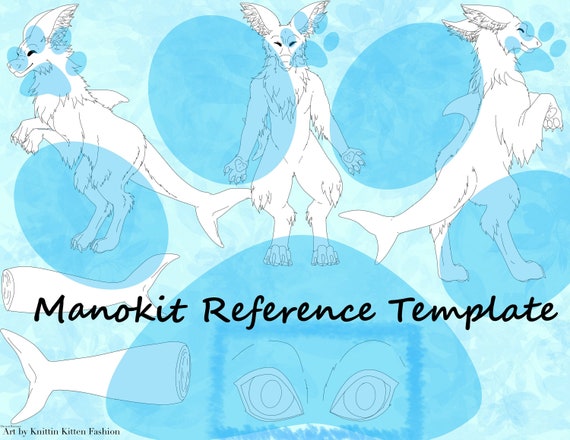 Manokit Furry Fursona Reference Sheet Template | Etsy
