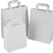 25 Medium SOS White Kraft Paper Carrier Bags With Flat Handles Free and ...