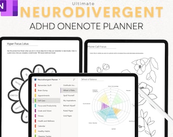 Onenote ADHD Planner Onenote Adhd Planner Adult Productivity Planner ...