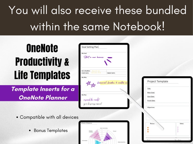 Hyperlinked Onenote Planner, Onenote Digital Planner, Dated 2023 2024 ...