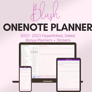 Hyperlinked Onenote Planner, Onenote Digital Planner, Dated 2022 2023 & Undated, Daily Weekly ...