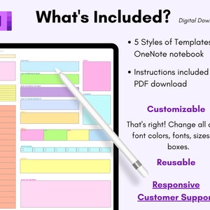 Productivity Planner & Life Planner Onenote Templates Pack, One Note ...