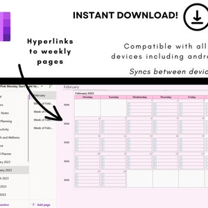 Hyperlinked Onenote Planner, Onenote Digital Planner, Dated 2023, Daily ...