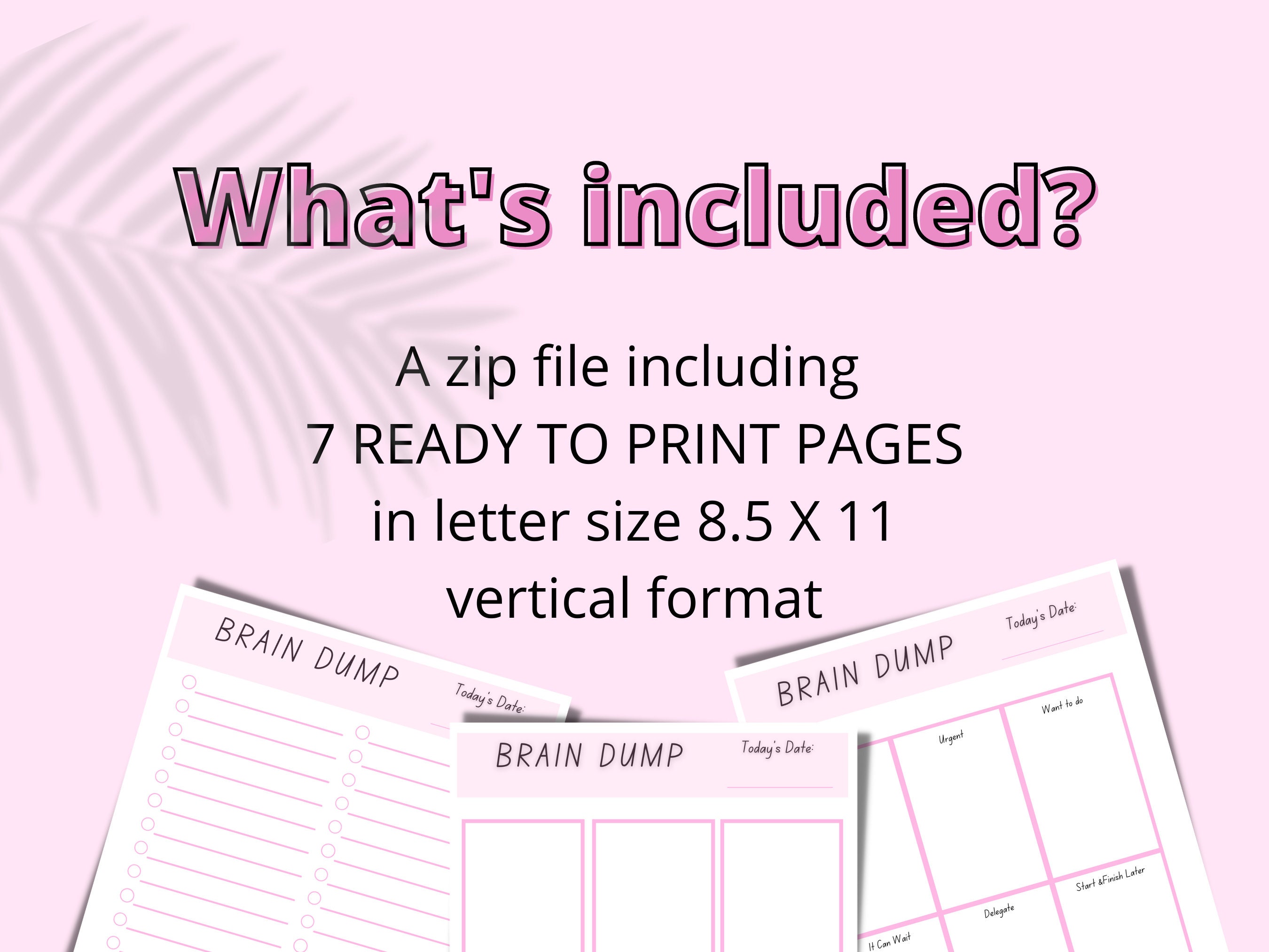 ADHD Planner, Brain Dump, Productivity Planner, to Do List Printable ...