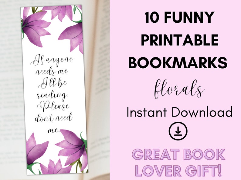 Printable Bookmarks Template, Printable Bookmarks Set, Bookmarks ...