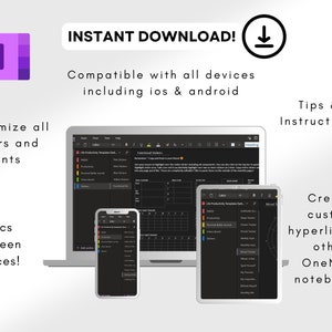 Productivity Planner & Life Planner Onenote Templates Pack, One Note ...