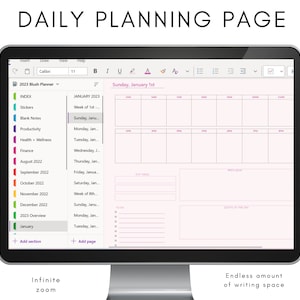Hyperlinked Onenote Planner, Onenote Digital Planner, Dated 2022 2023 ...