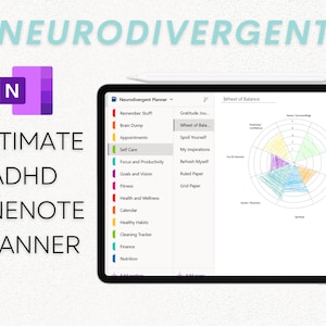 Onenote ADHD Planner Onenote Adhd Planner Adult Productivity Planner ...