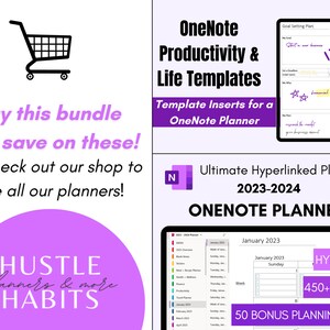 Hyperlinked Onenote Planner, Onenote Digital Planner, Dated 2023 2024 ...