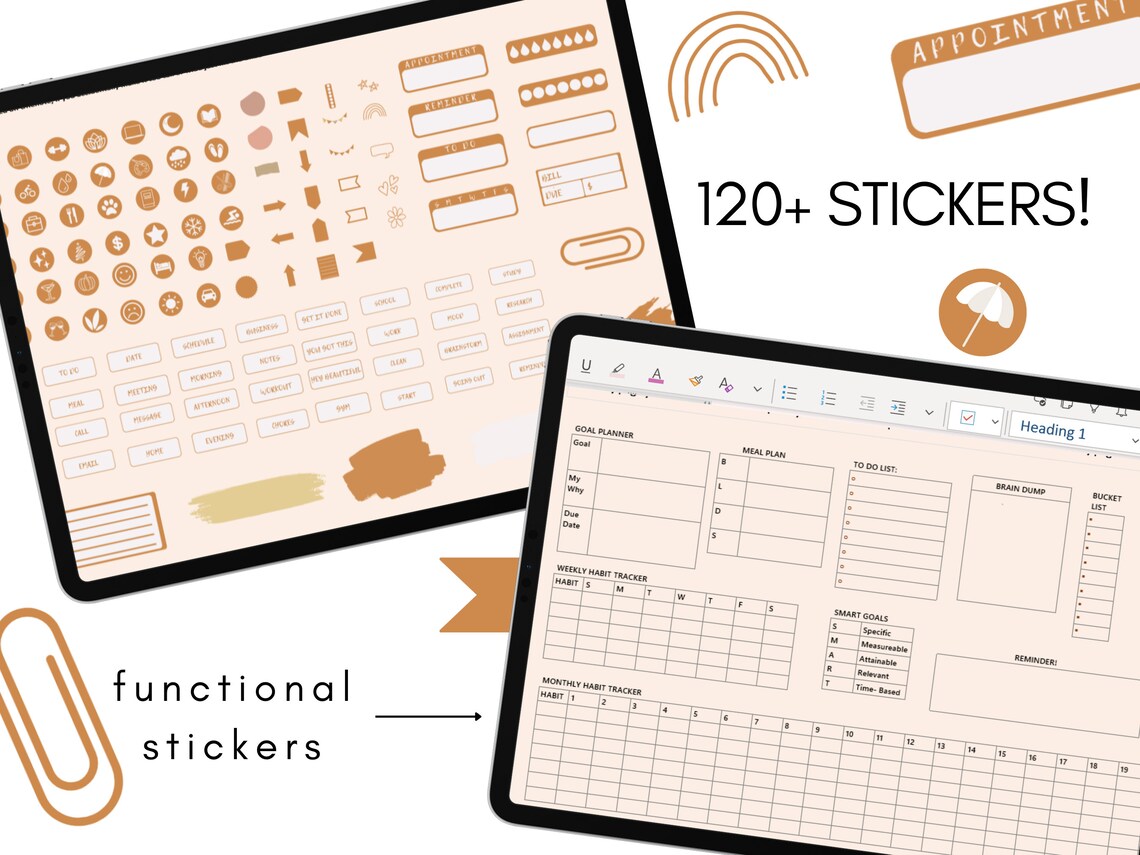 Hyperlinked Onenote Planner, Onenote Digital Planner, Dated 2022 2023 ...