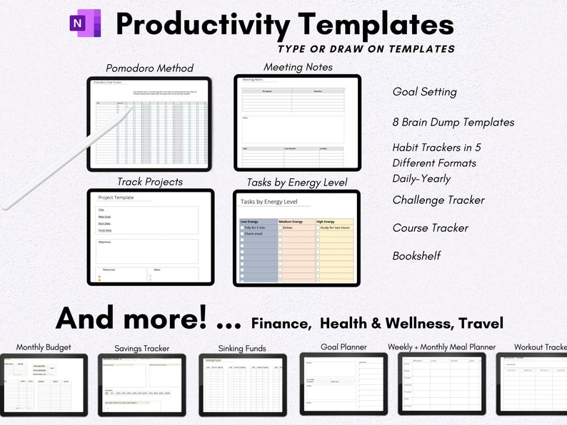 Hyperlinked Onenote Planner, Onenote Digital Planner, Dated 2023 2024 ...