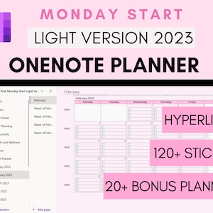Hyperlinked Onenote Planner, Onenote Digital Planner, Dated 2023, Daily ...
