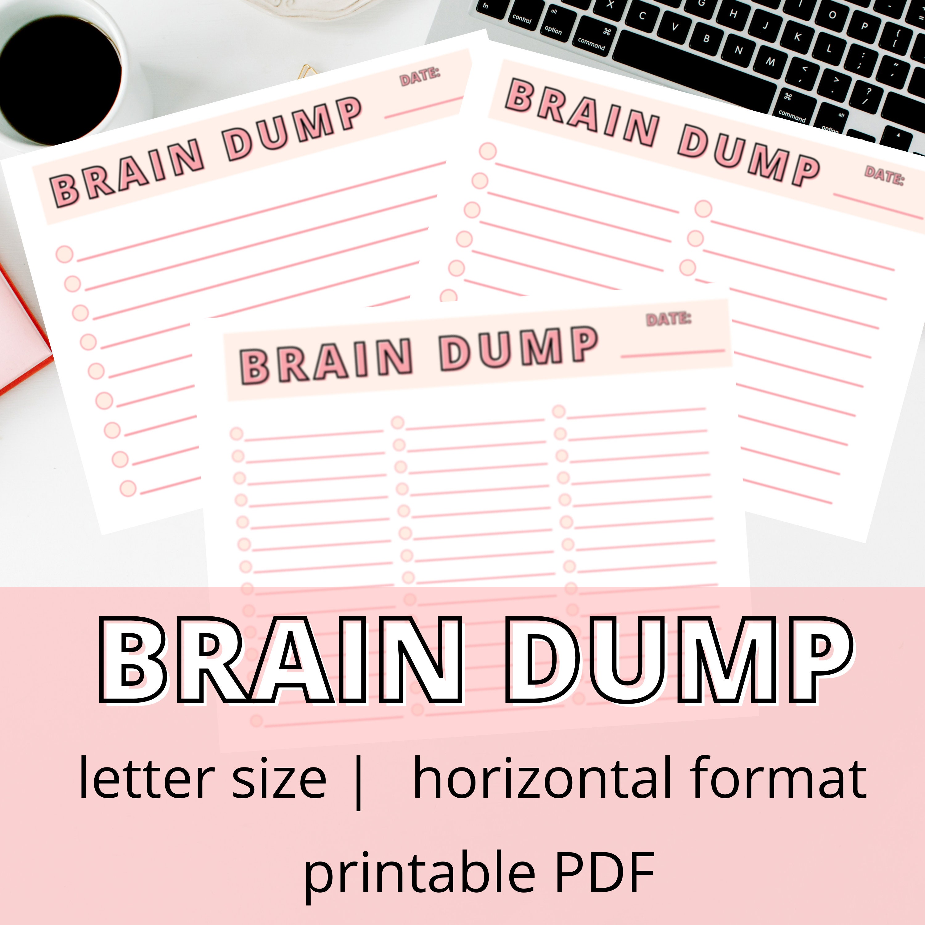 Brain Dump Printable ADHD Planner Simple Brain Dump PDF | Etsy