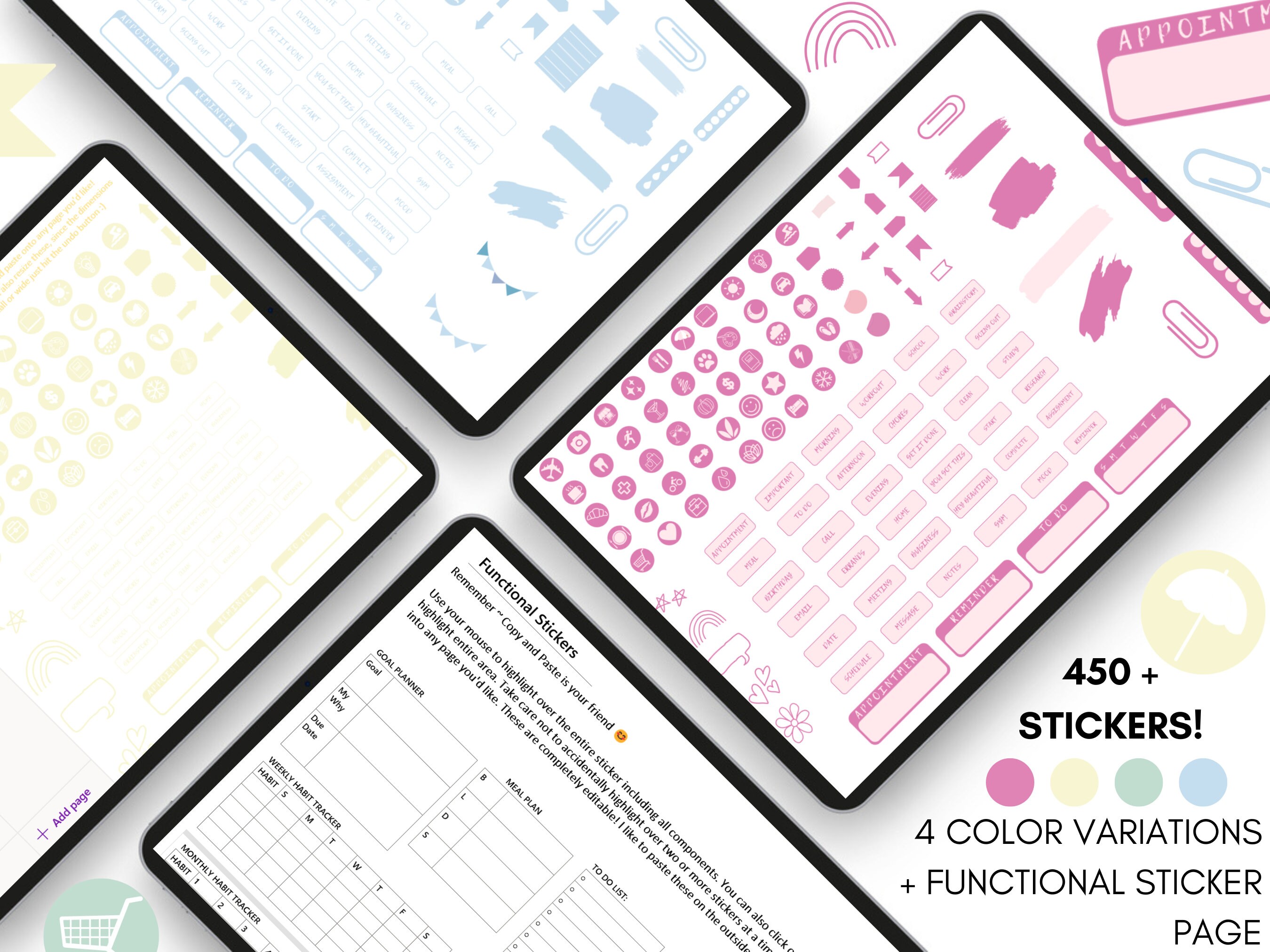 Hyperlinked Onenote Planner, Onenote Digital Planner, Dated 2023 2024 & Undated, Daily Weekly ...