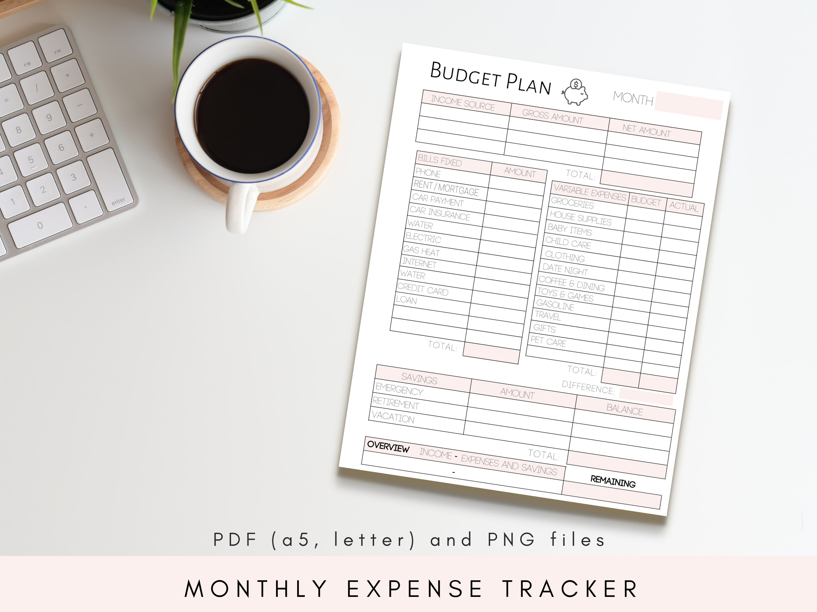 Expense Tracker Paycheck Budget Template Budget Binder Budget Sheet ...