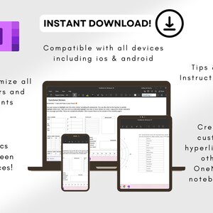 Hyperlinked Onenote Planner, Onenote Digital Planner, Productivity ...