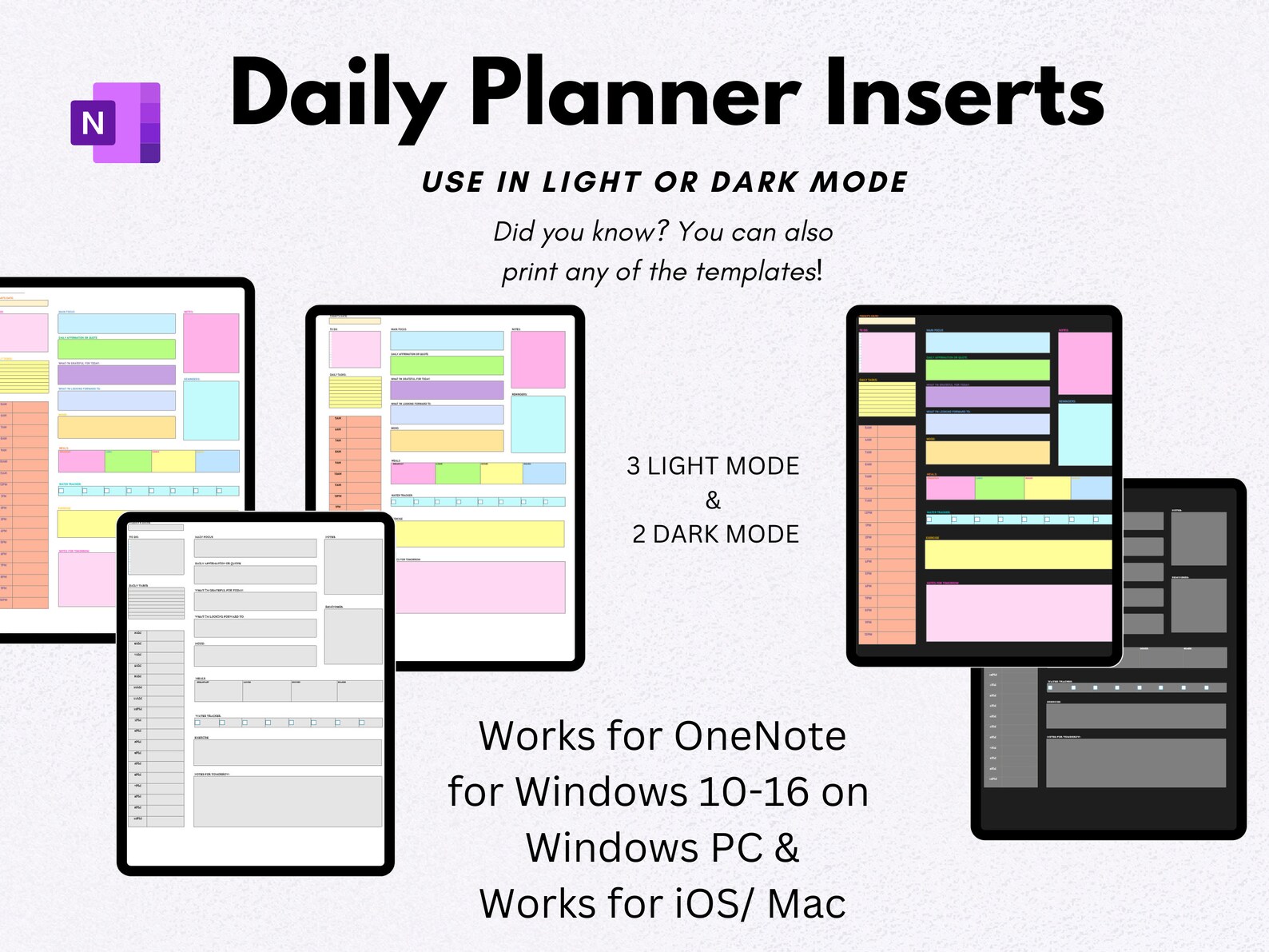 Onenote Template Digital Planner One Note Template ADHD to Do Organizer ...