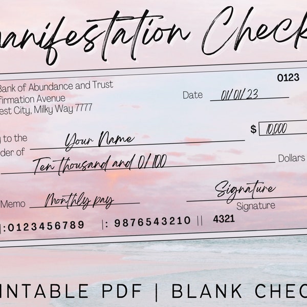 Bank of the Universe Check - Etsy