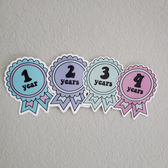 Sobriety Birthday Ribbon Sticker Sobriety Stickers | Etsy