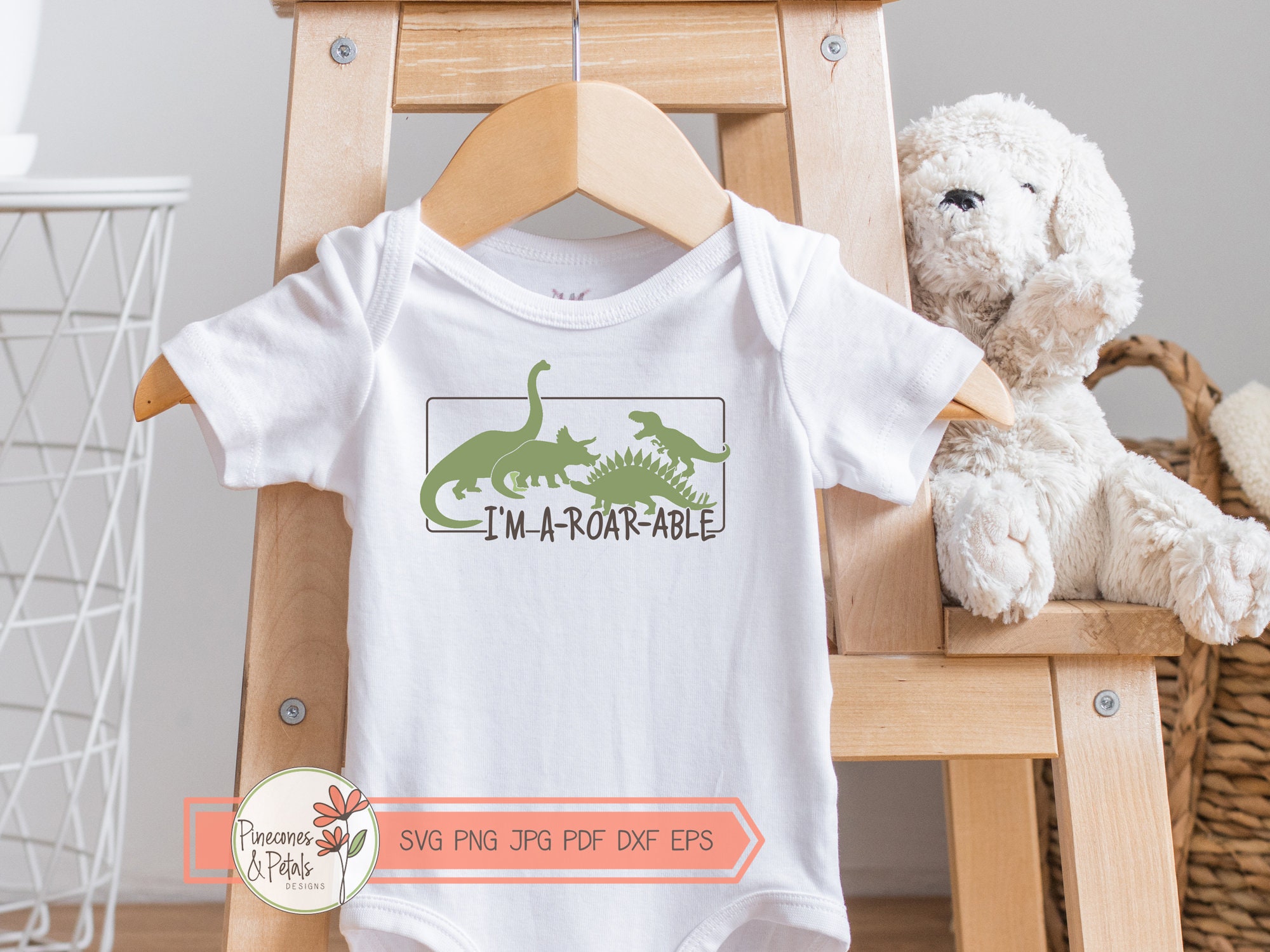 Dinosaur SVG, I'm A-roar-able, Dinosaur PNG, SVG for Kids T-shirt ...