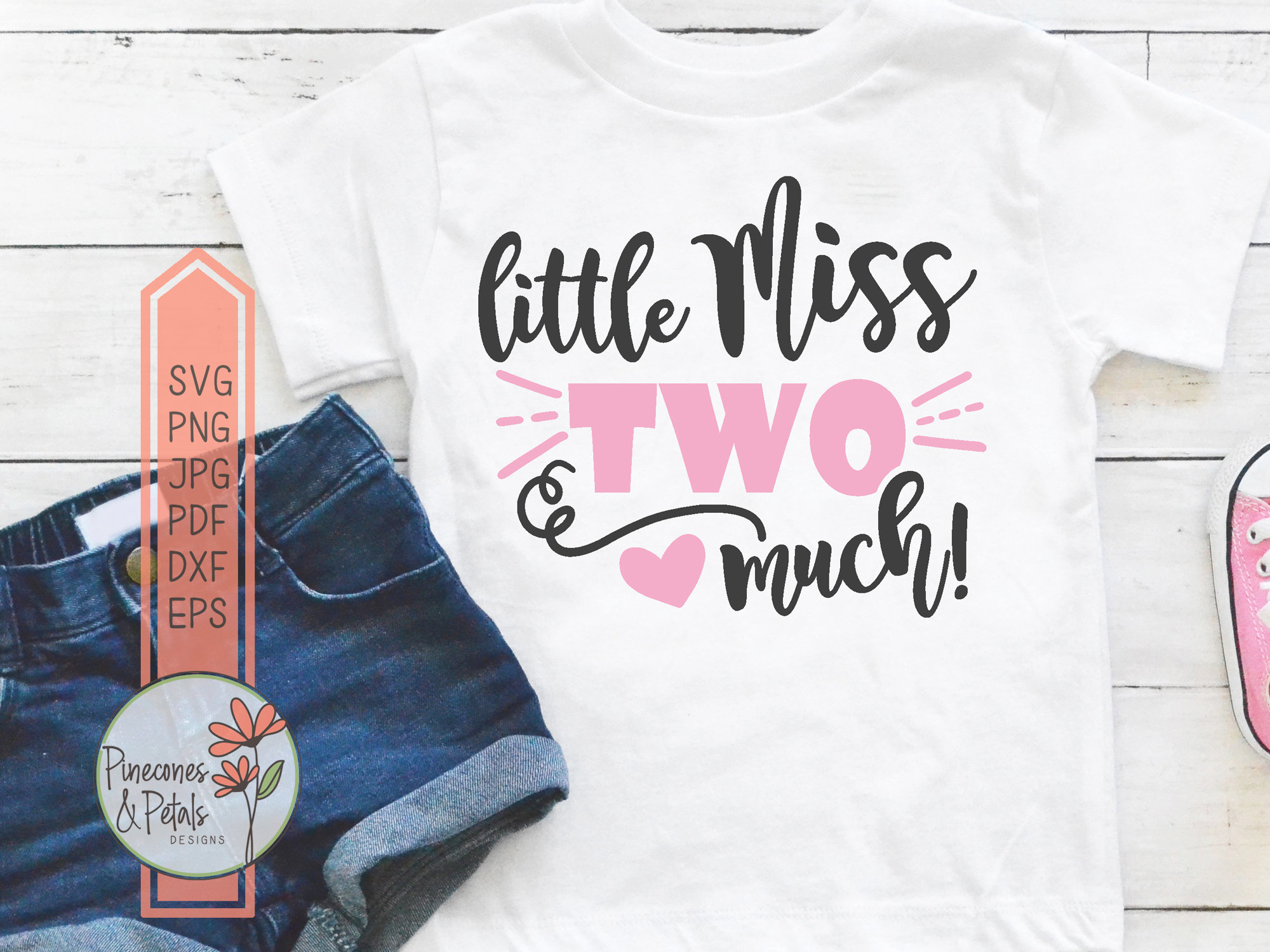 Little Miss Two Much SVG, Digital Design for 2 Year Old Girl, Toddler ...