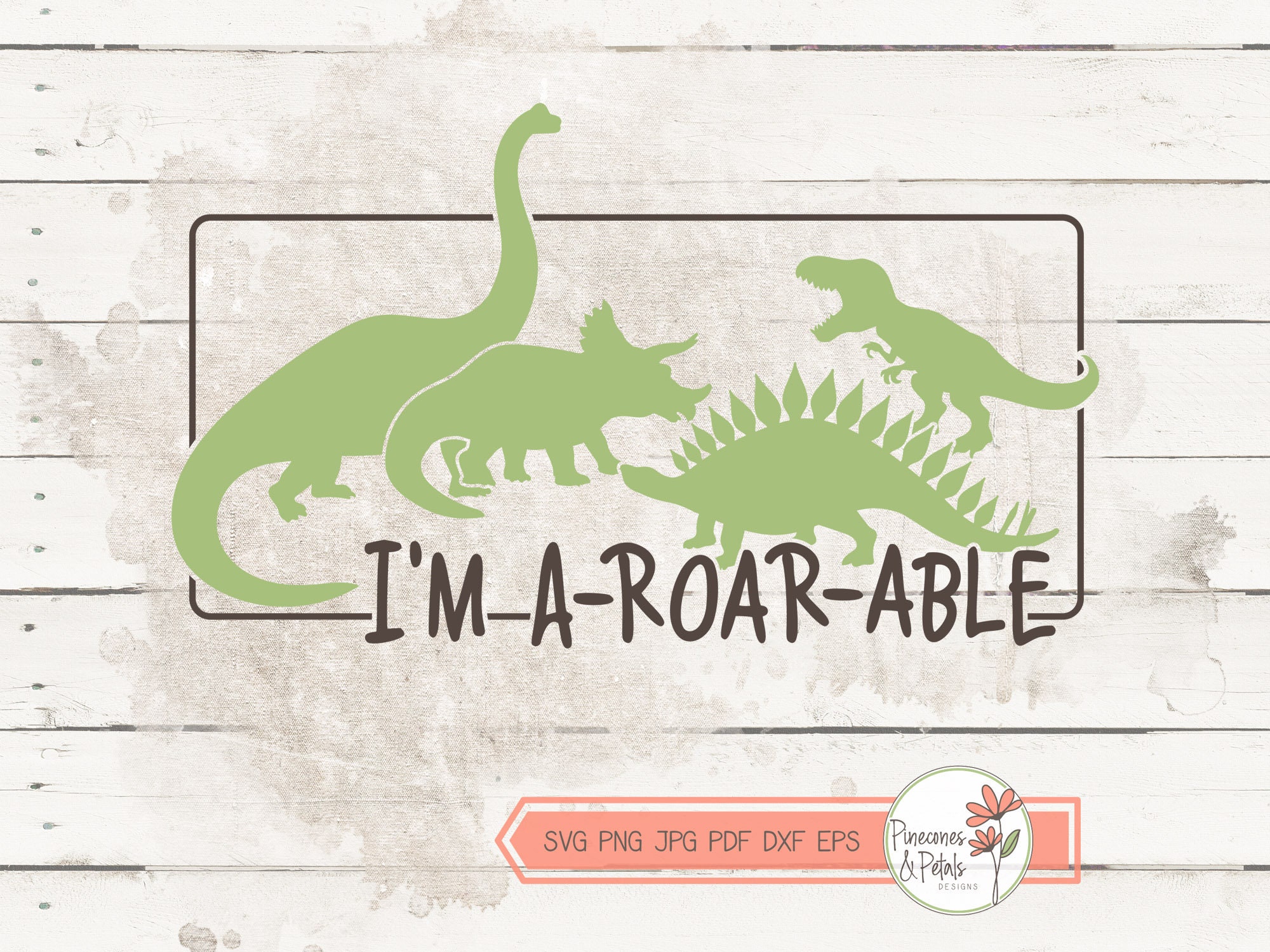 Dinosaur SVG, I'm A-roar-able, Dinosaur PNG, SVG for Kids T-shirt ...